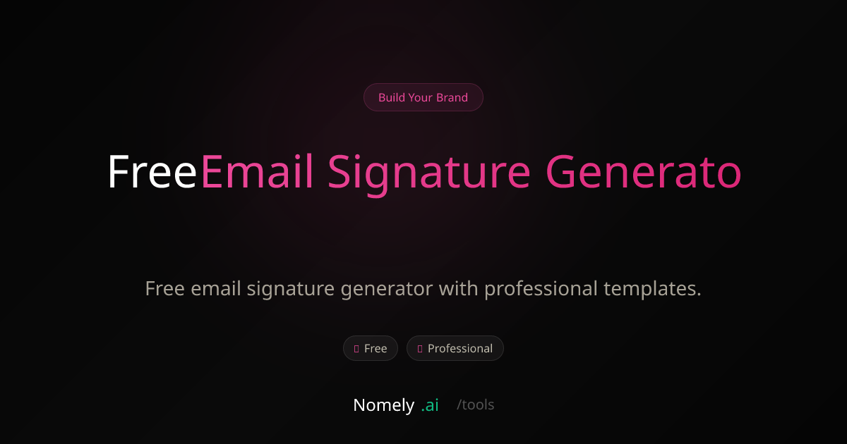 Free Email Signature Generator - Free email signature generator with ...
